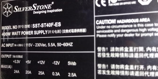 Watts Calculator for computer Power supply
