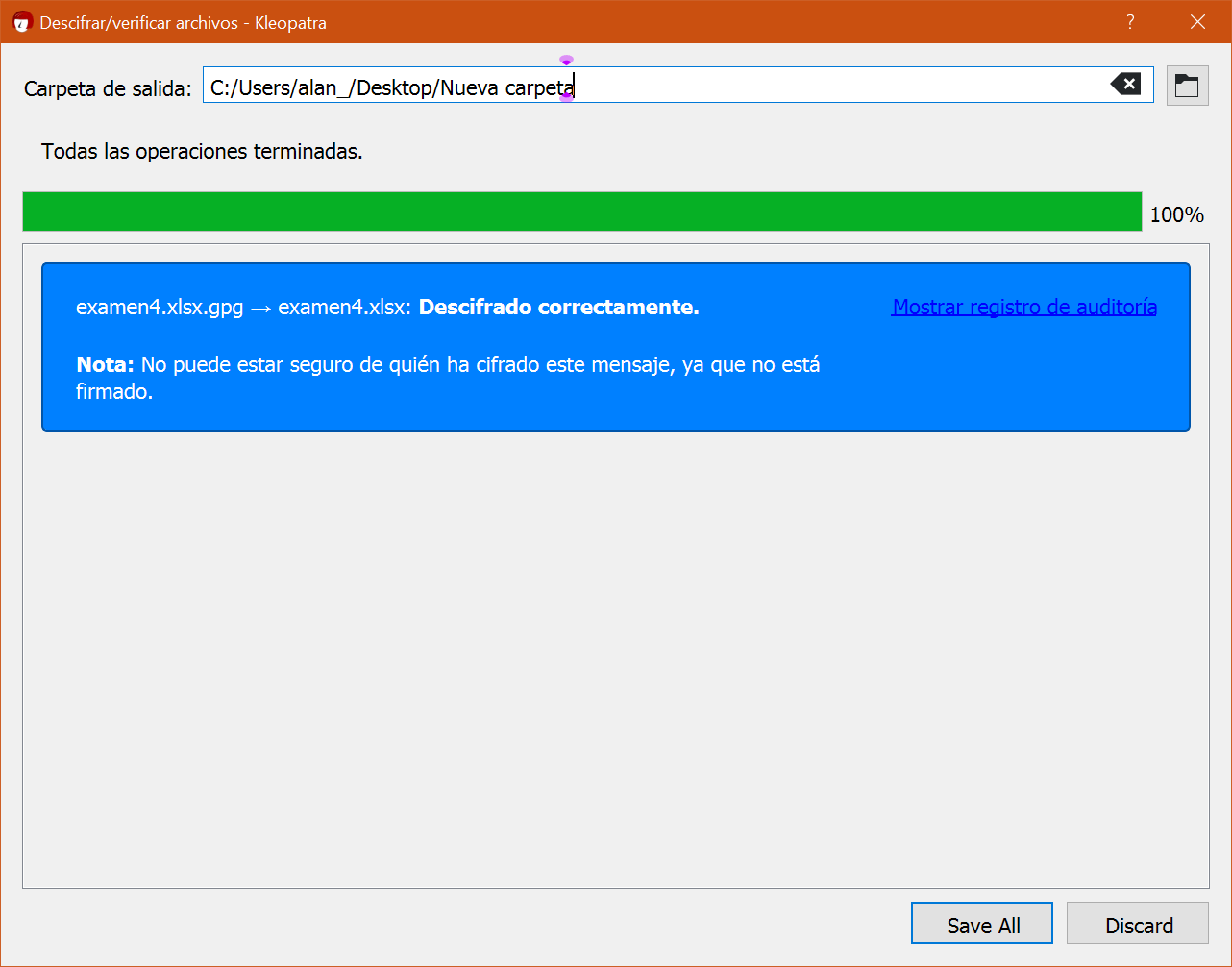 Encriptar y desencriptar archivos GPG en Windows