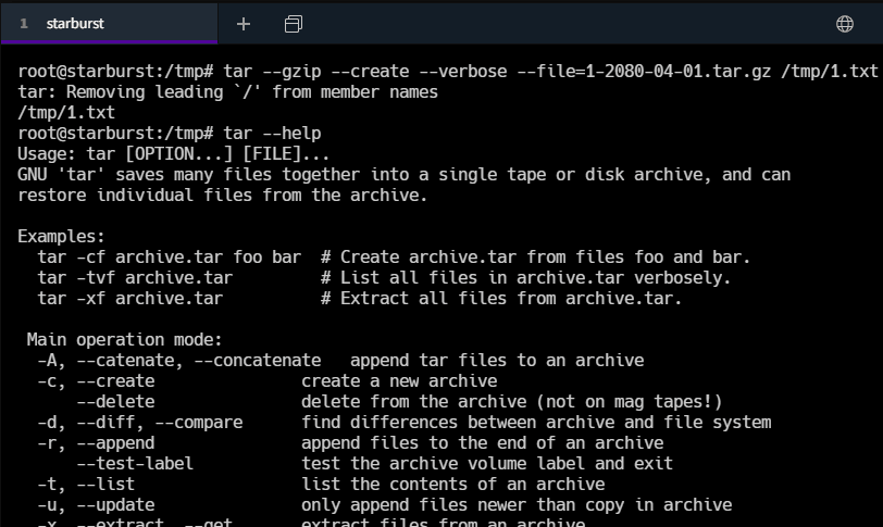 Compress and decompress files and entire directories on Linux