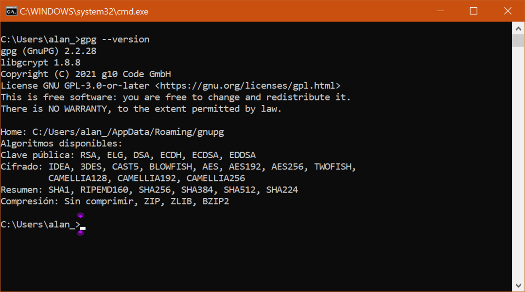 Encrypt and decrypt GPG files on Windows