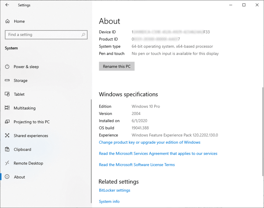 Disable System Restore and free up storage in Windows 10