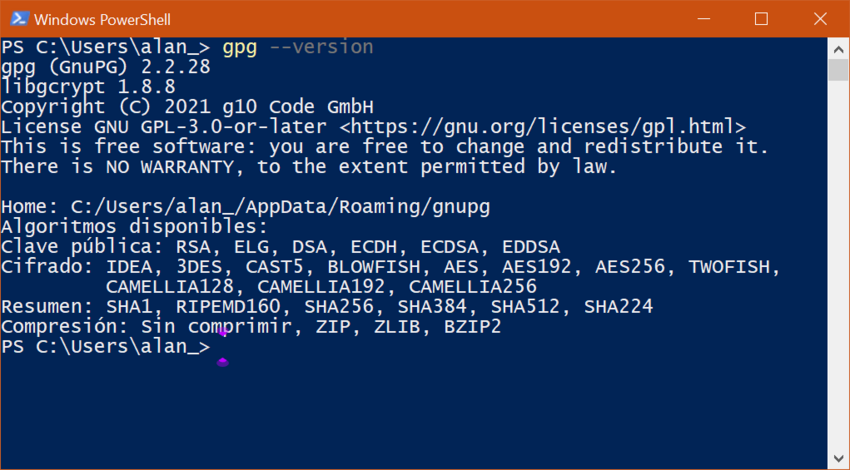Encrypt and decrypt GPG files on Windows